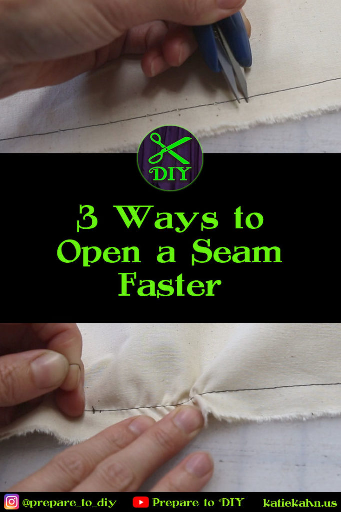 Three Ways to Open a Seam – Prepare to DIY
